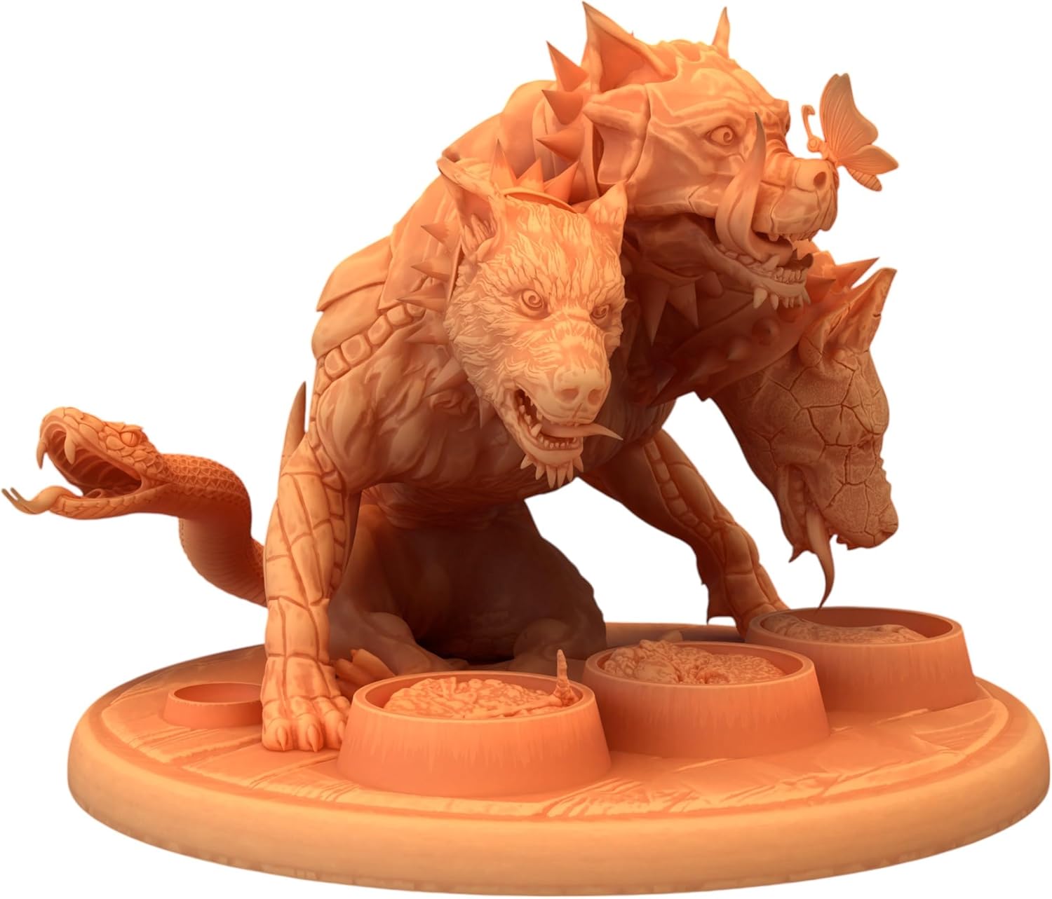 Amazon.com: Unpainted DND Cerberus Eating Miniature Figurine, Tabletop ...
