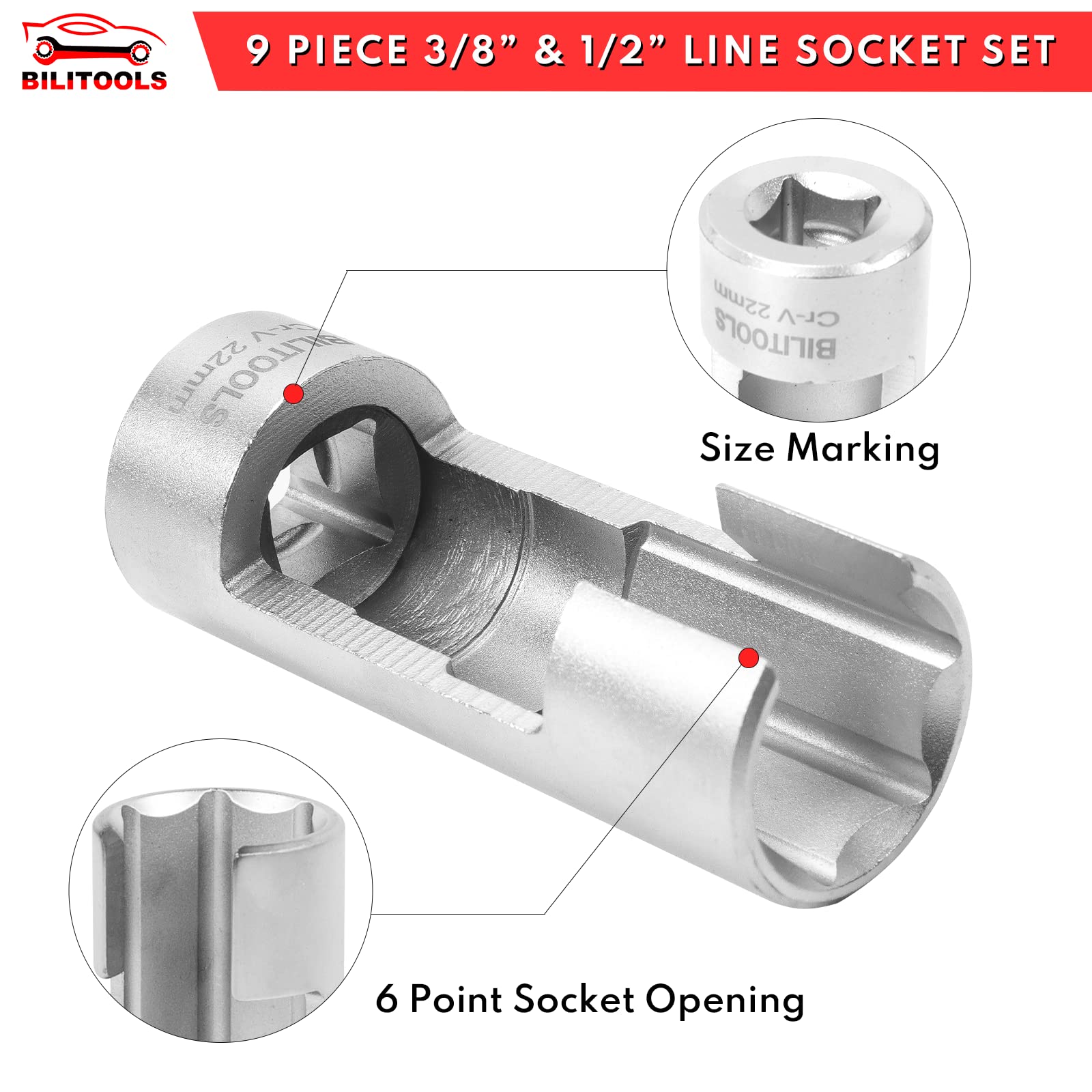 Snapklik.com : BILITOOLS Diesel Injector Fuel Line Socket Wrench Set