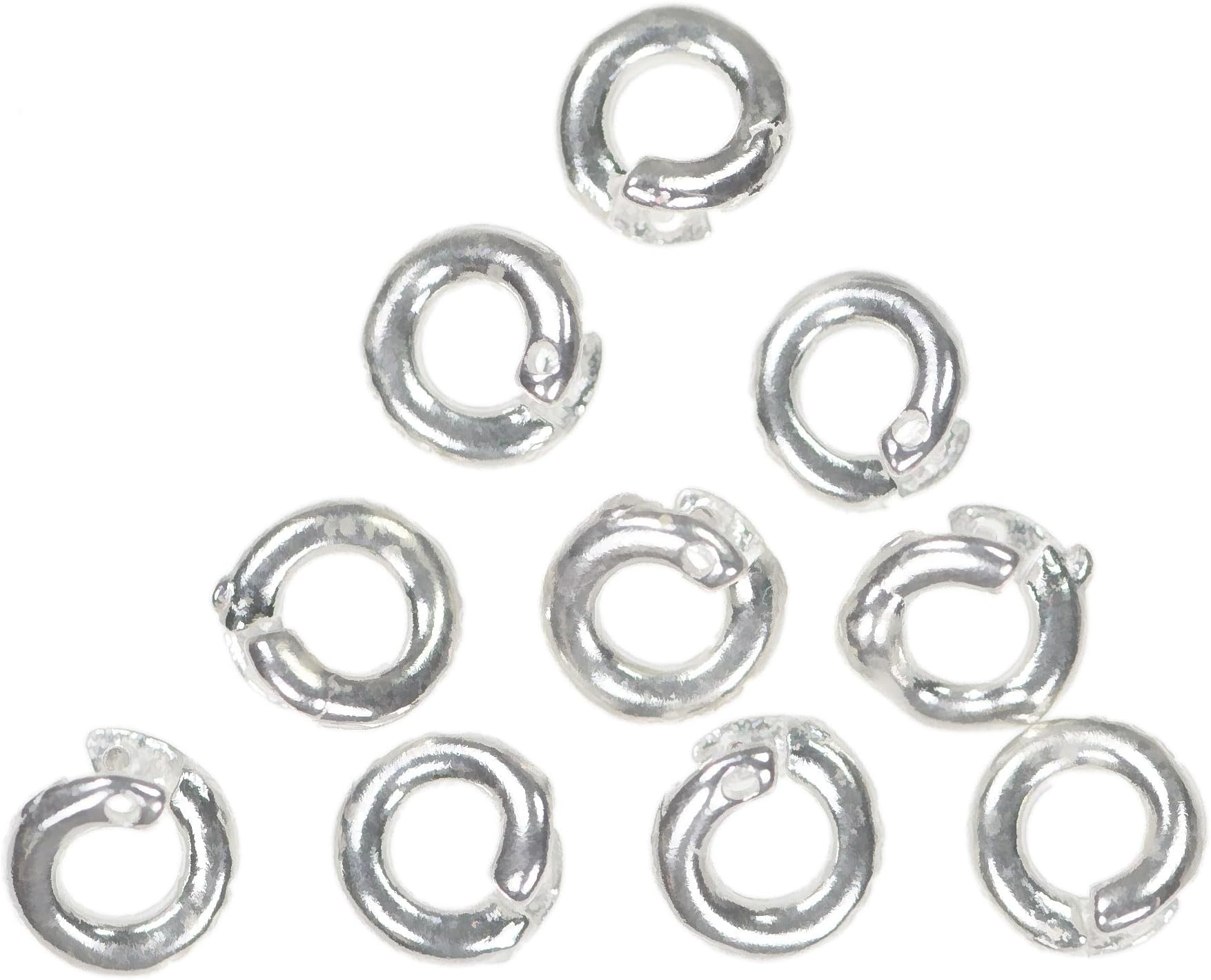 Amazon.com: Beadaholique 10-Piece Sterling Jump Lock Rings, 8mm, 16 ...