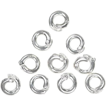 Amazon.com: 10 Sterling Silver Locking Round Jump Rings ID: 2.7mm OD ...