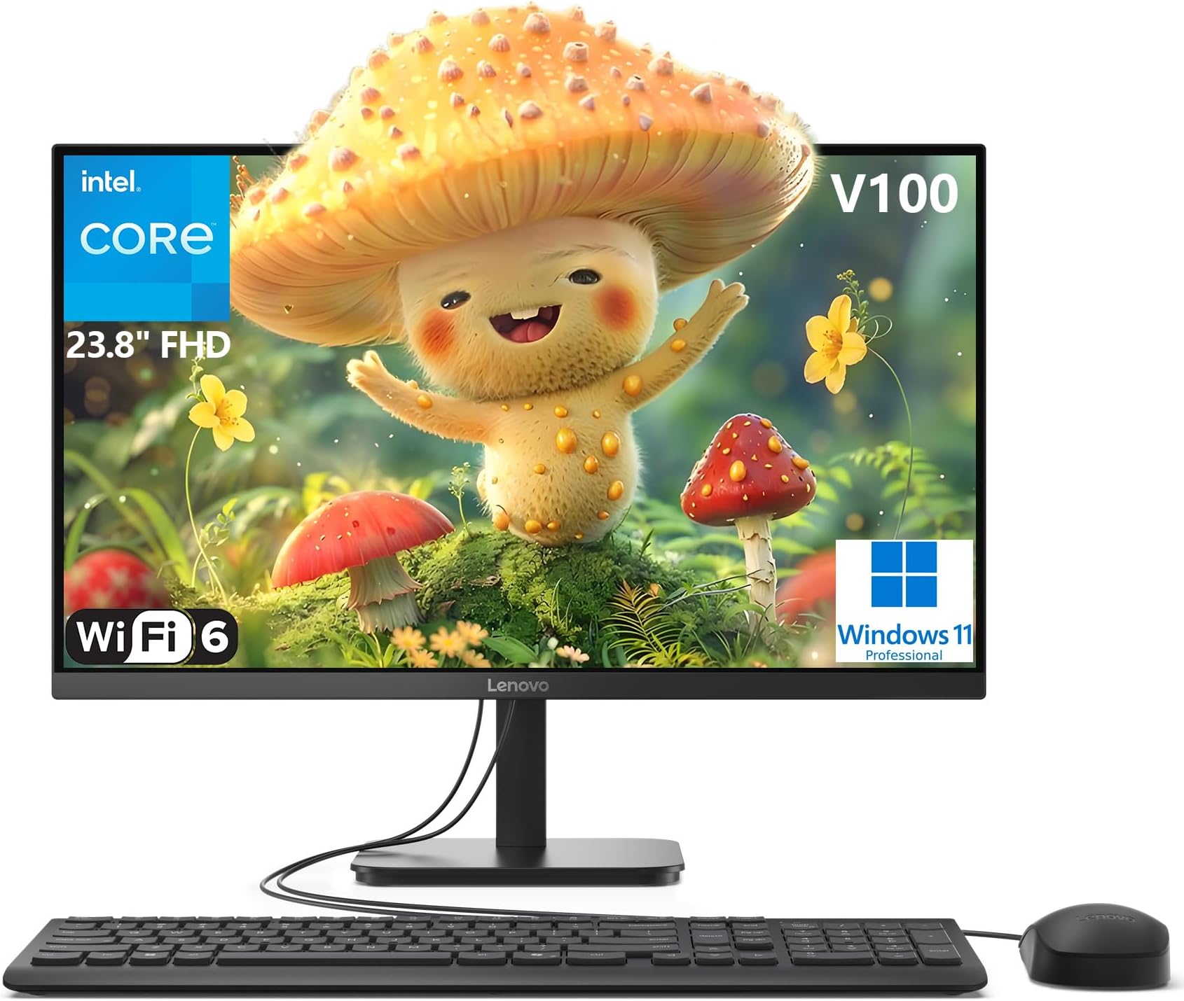 Amazon.com: Lenovo 24" All-in-One Desktop Computer for Home Office ...