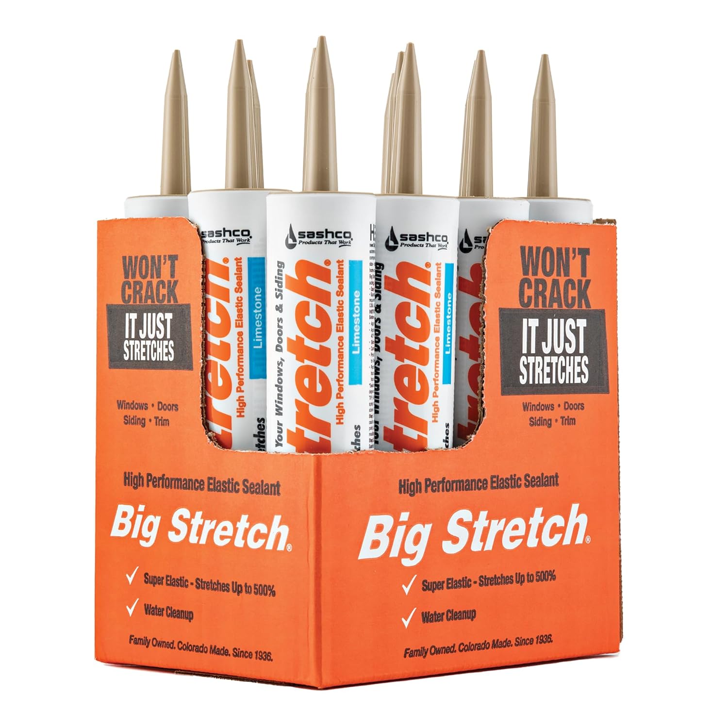Sashco Big Stretch Acrylic Latex High Performance Caulking Sealant, 10. ...