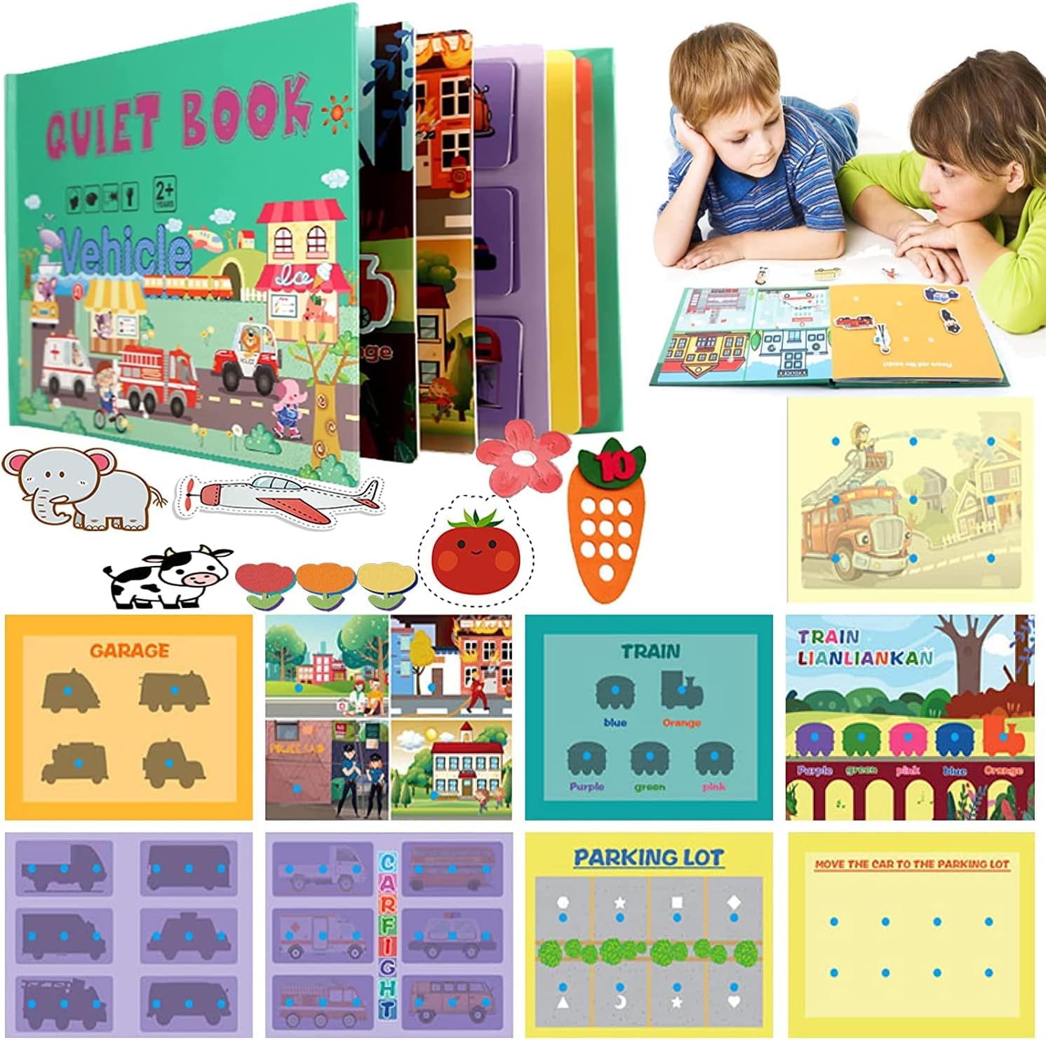 Libro silencioso para niños pequeños de 2 a 4 años, libros de juguetes ...