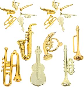 Amazon.com: HOLIDYOYO Mini Musical Instrument Pendant Set 24Pcs Small ...