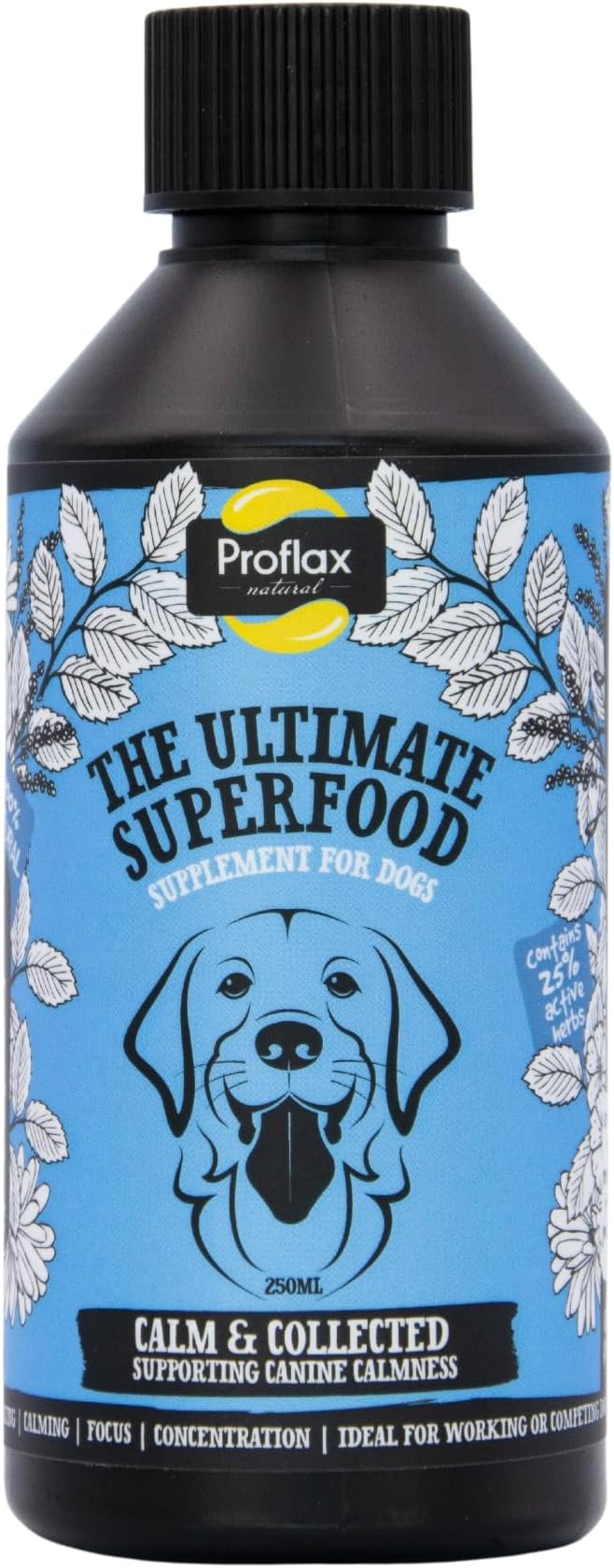 Proflax Natural Calm & Collected Oil Supplement for Dogs, 250ml ...