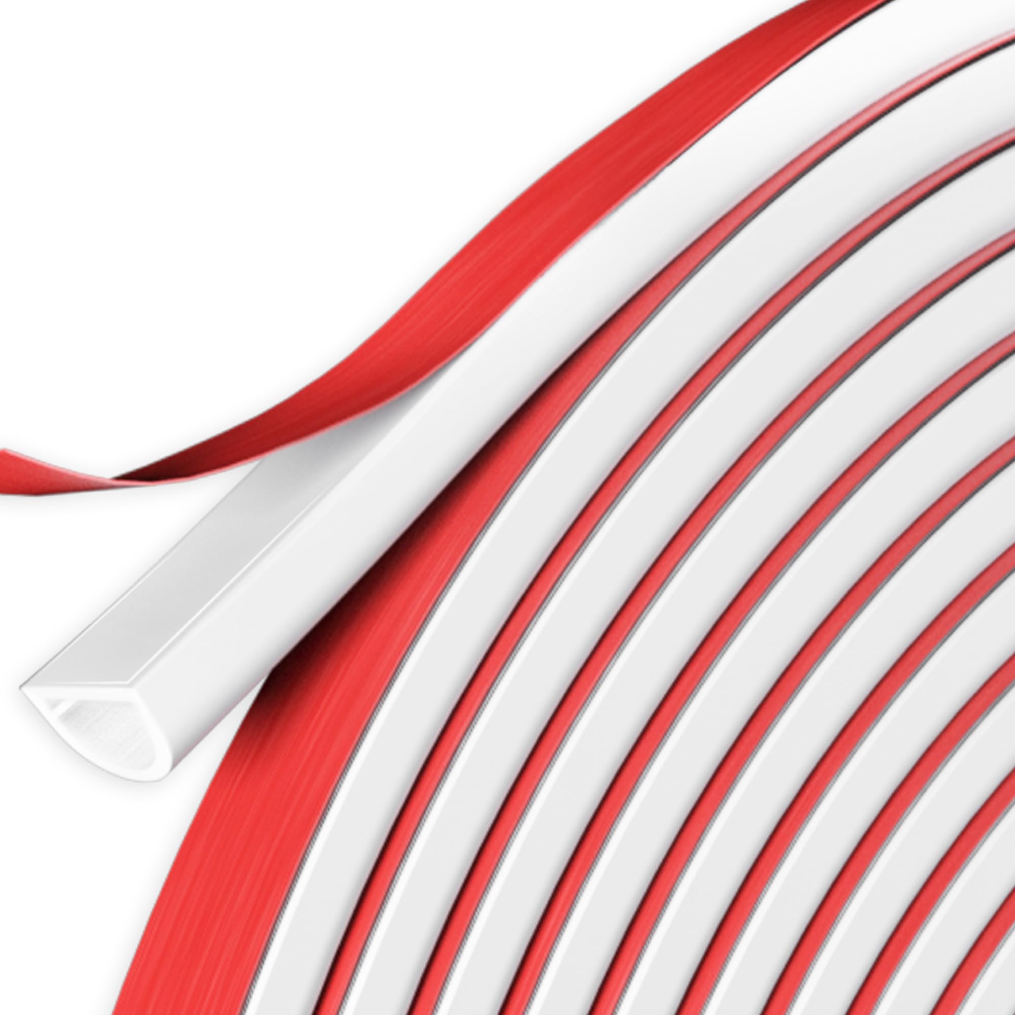 KAFUWELL Weather Sealing Strip Door Seal, New D-Shaped Silicone Self ...