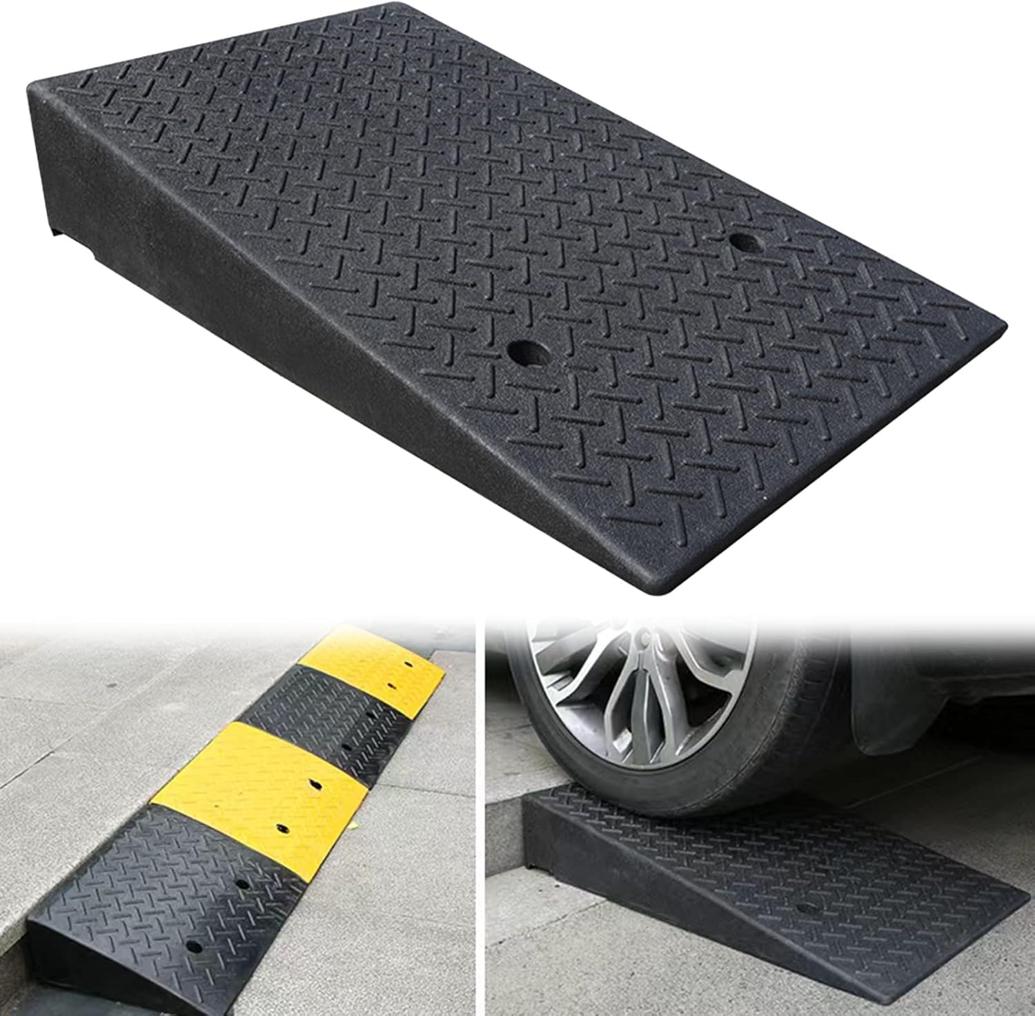 Amazon.com: Driveway Curb Ramps, Heavy Duty Threshold Ramps with Grid ...