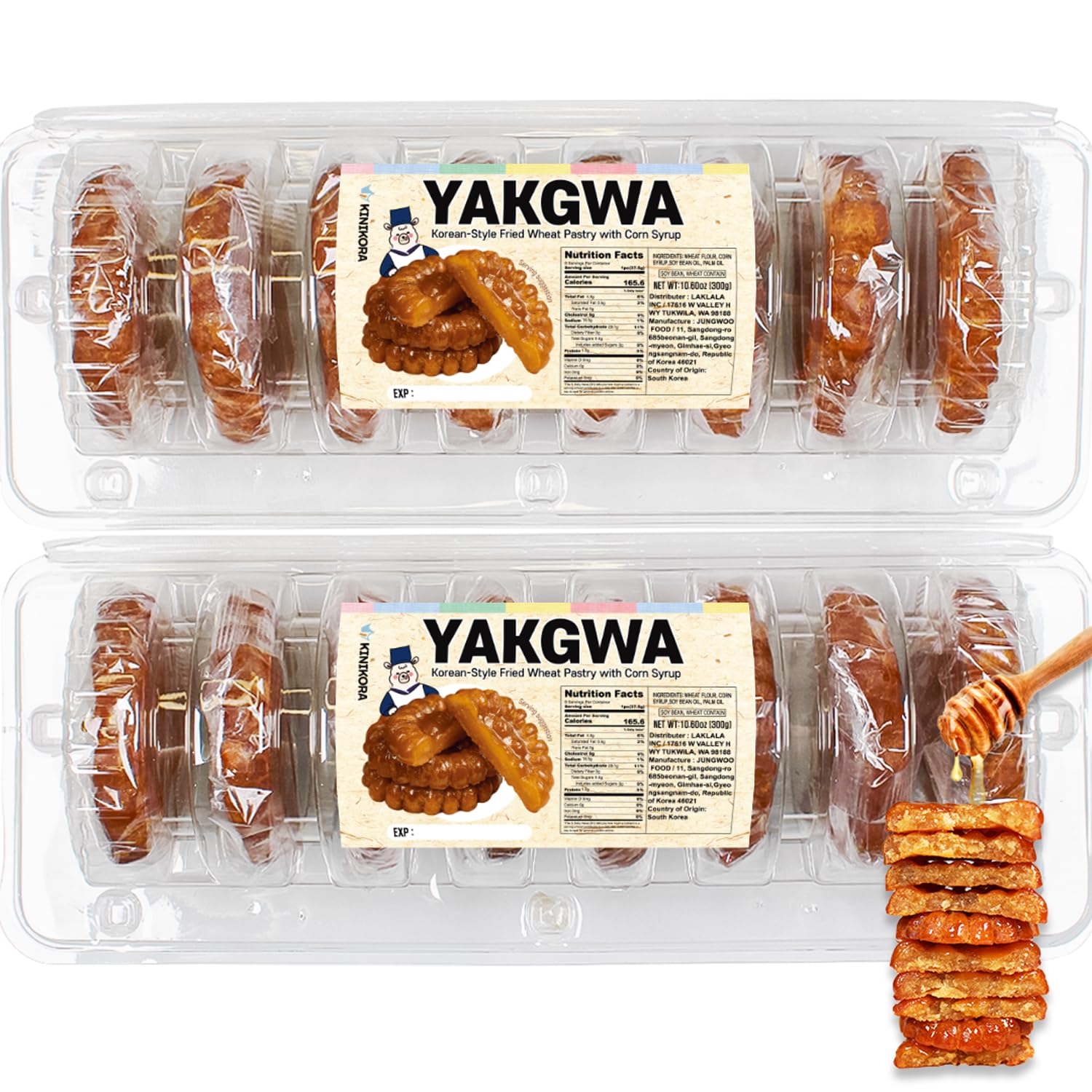 Amazon.com: KINIKORA Yakgwa, 2 Packs (21.16oz, 600g), Korean ...