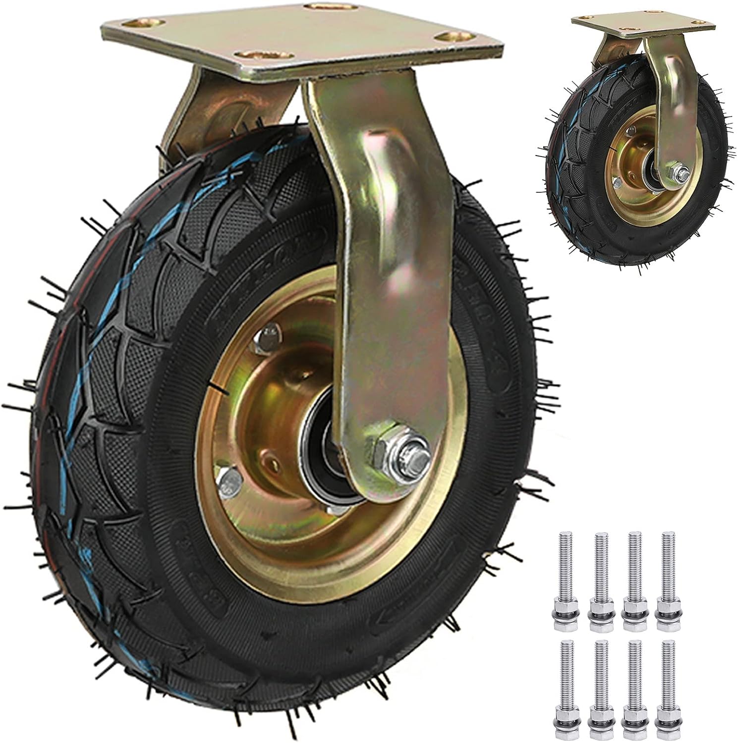 Amazon.com: WORDFUN 2 Pack 8-Inch Swivel Heavy Duty Industrial Wheel ...