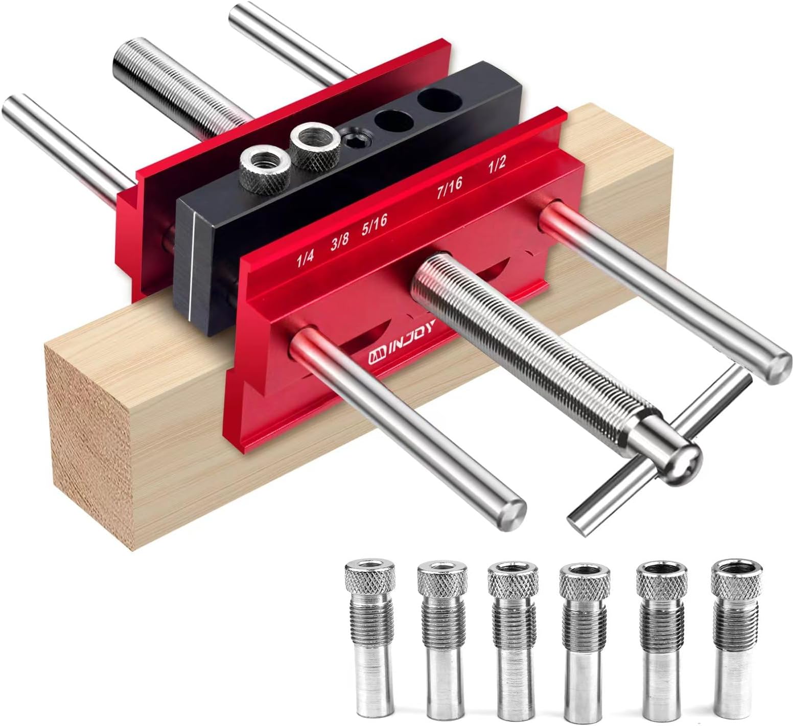 BLEKOO Upgraded 6.7 inch Self Centering Doweling Jig Kit, Drill Jig For ...