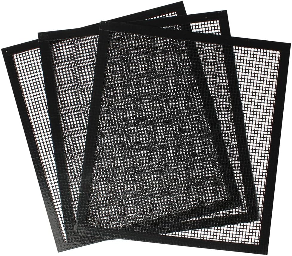 ECOOPTS BBQ Grill Mesh Mat Set 3 PCS Non Stick Grilling Mesh Reusable ...