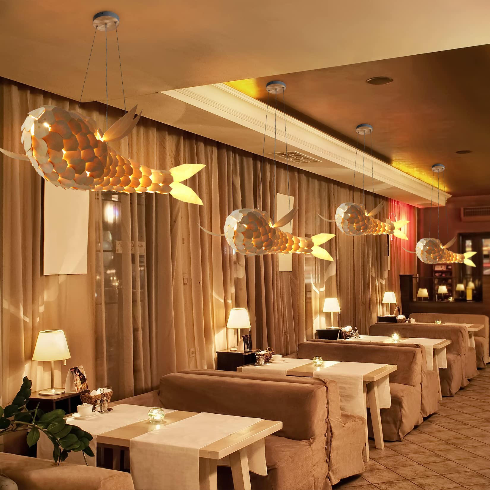 Fish Ceiling Lighting Fixtures Bohemian Light Fixtures Use Mesh To