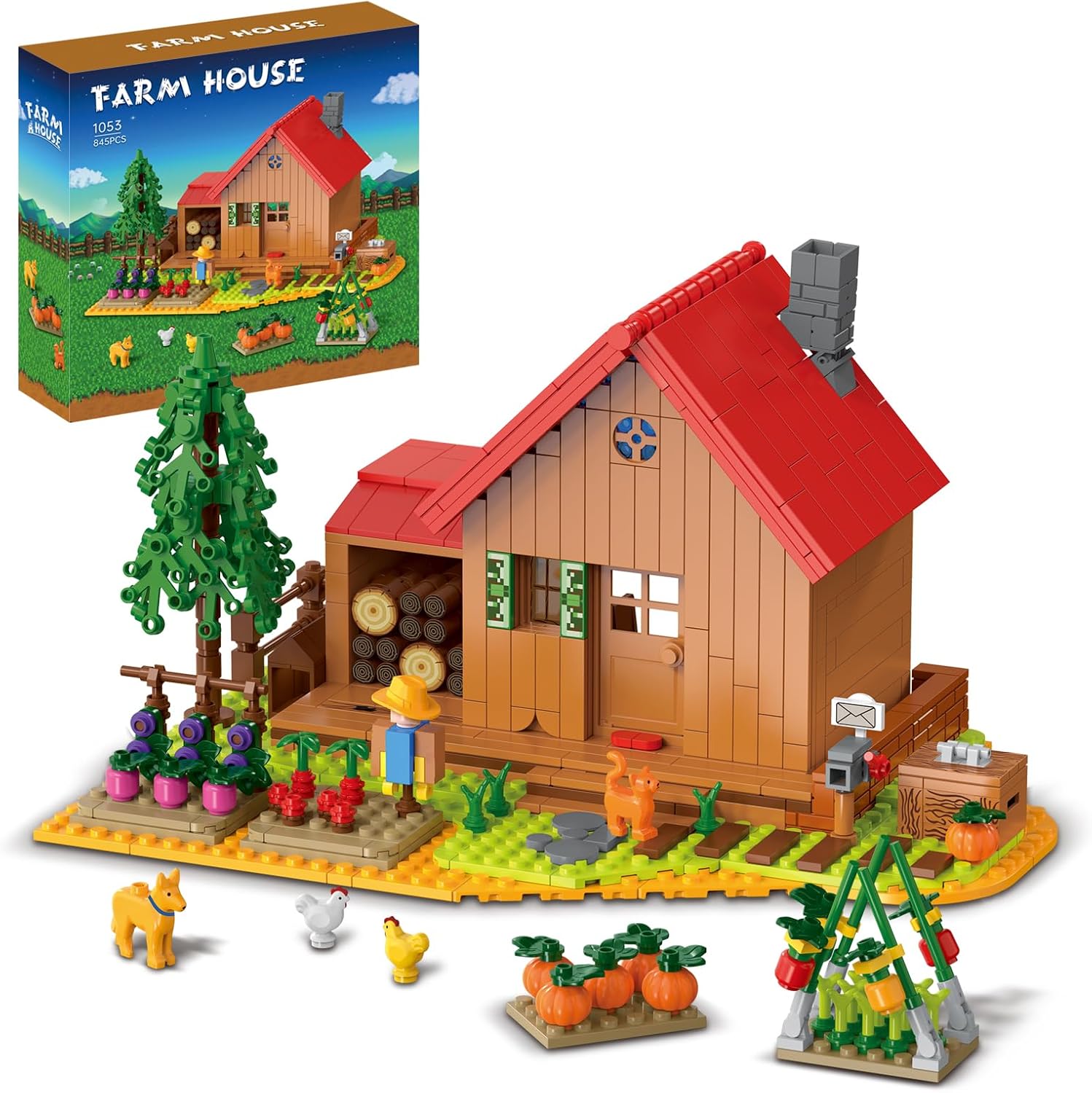 Amazon.com: Friends Farm House Building Set Compatible with Lego for ...
