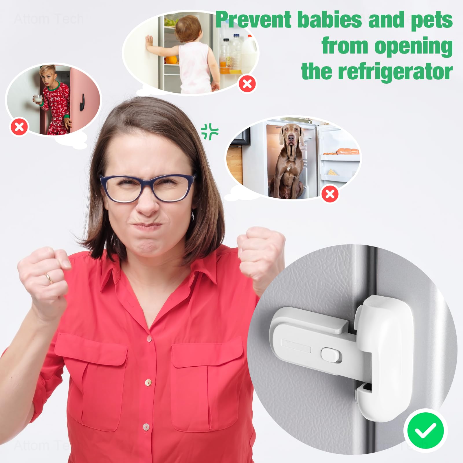 Snapklik.com : NiHome Child-Proof Refrigerator Door Lock For All Fridge ...