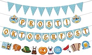 Amazon.com: KYMY Oktoberfest Banner Flags, 3PCS Prost Oktoberfest ...