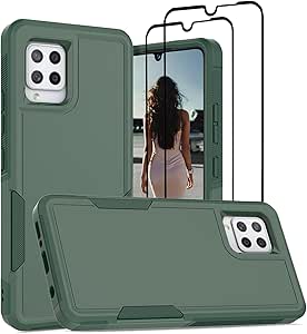 Amazon.com: Jeylly [3 in 1 for Samsung Galaxy A42 5G Case with Screen Protectors Shockproof Hard ...