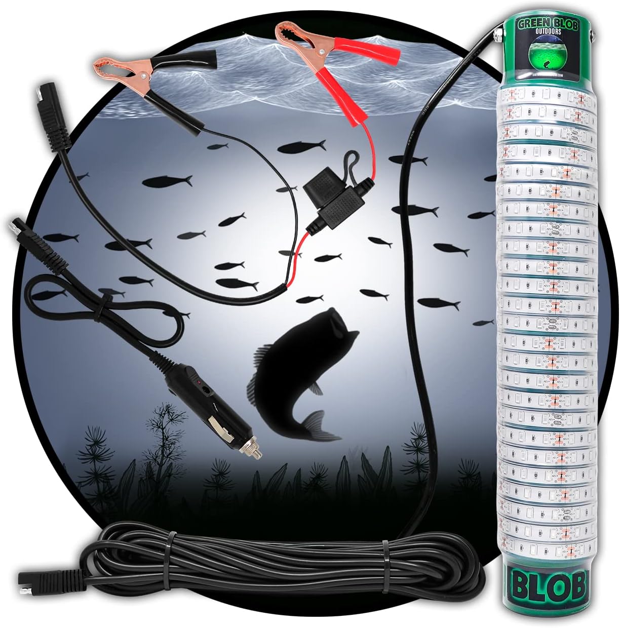 Amazon.com : Green Blob Outdoors Underwater Fishing Lights, 12 Volt ...