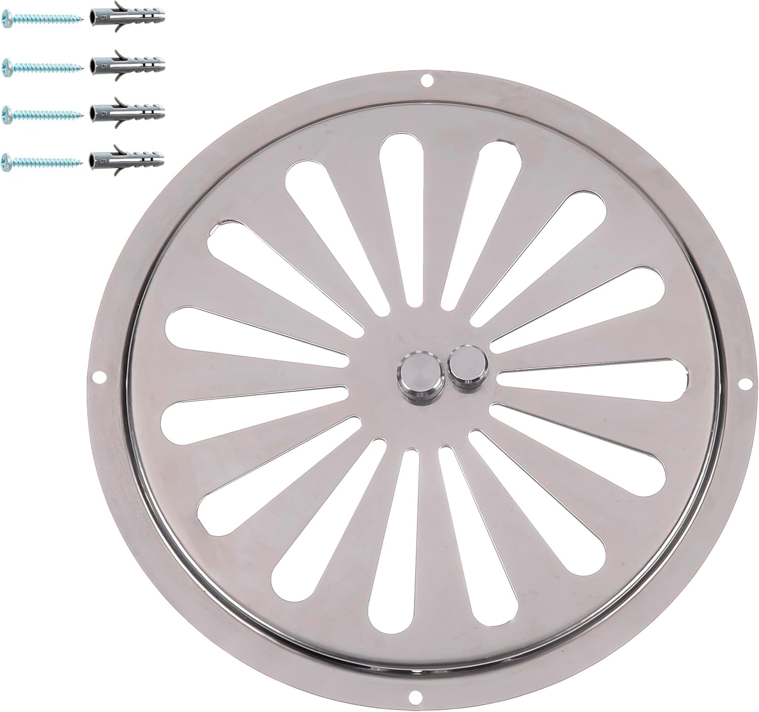 Stainless Steel Round Air Vent Grille – Adjustable Open-Close ...