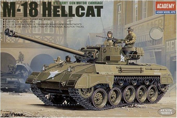 Amazon.com: Academy M-18 Hellcat U.S Army 1/35 Plastic Model Kit Europe ...