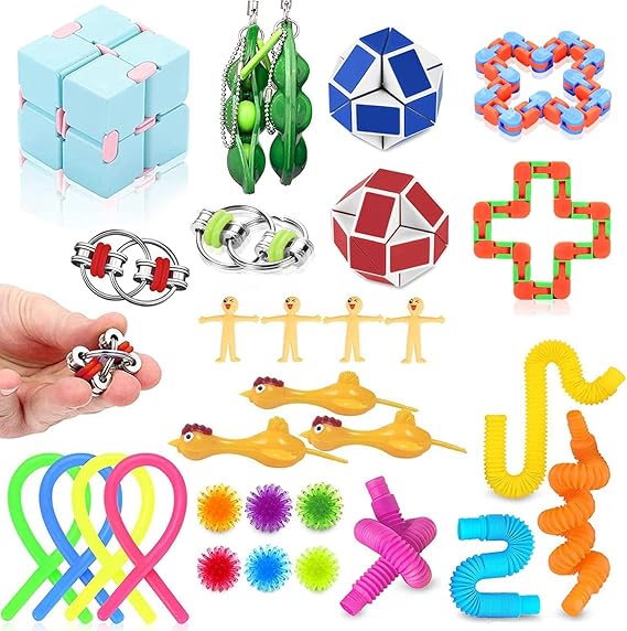 Amazon.com: Fidget Toys Pack, 30 Pcs Sensory Fidget Toy Set, Stress ...