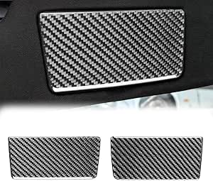 Amazon.com: 2Pcs Carbon Fiber Sunvisor Warning Label Cover Trim ...