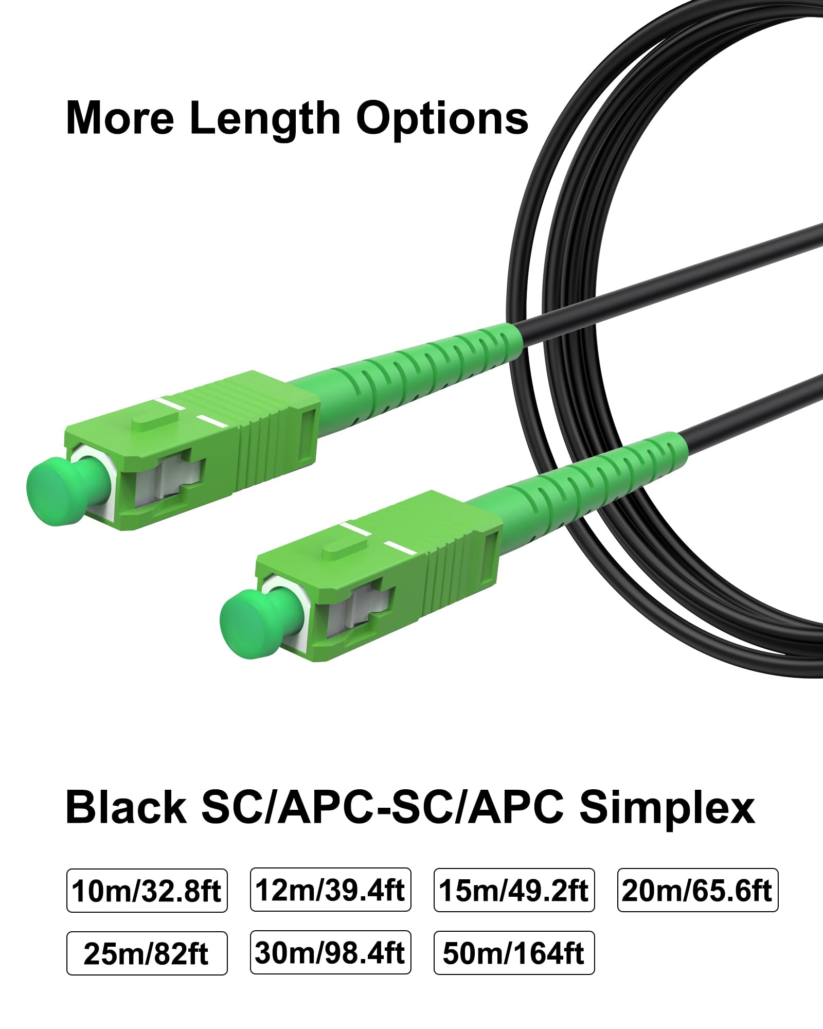 Snapklik.com : VANDESAIL SC/APC Fiber Optic Internet Cable 100ft ...