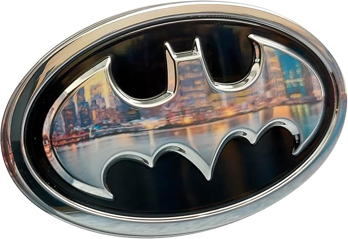 Amazon.com: Fan Emblems Batman Car Emblem - 1989 Oval Bat Symbol 3D ...