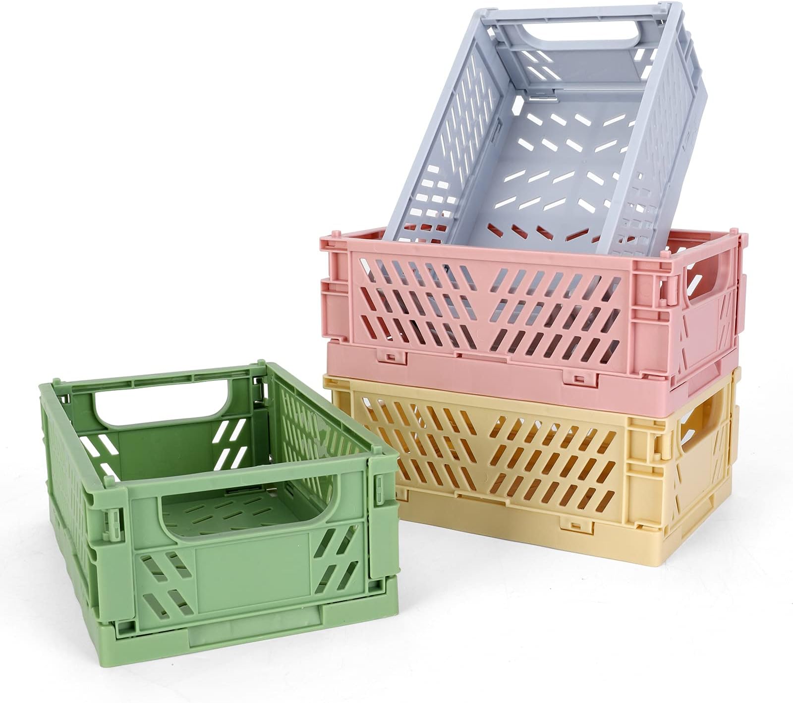 Amazon.com - Phyllia 4 Pack Plastic Storage Baskets, Pantry Organizer ...