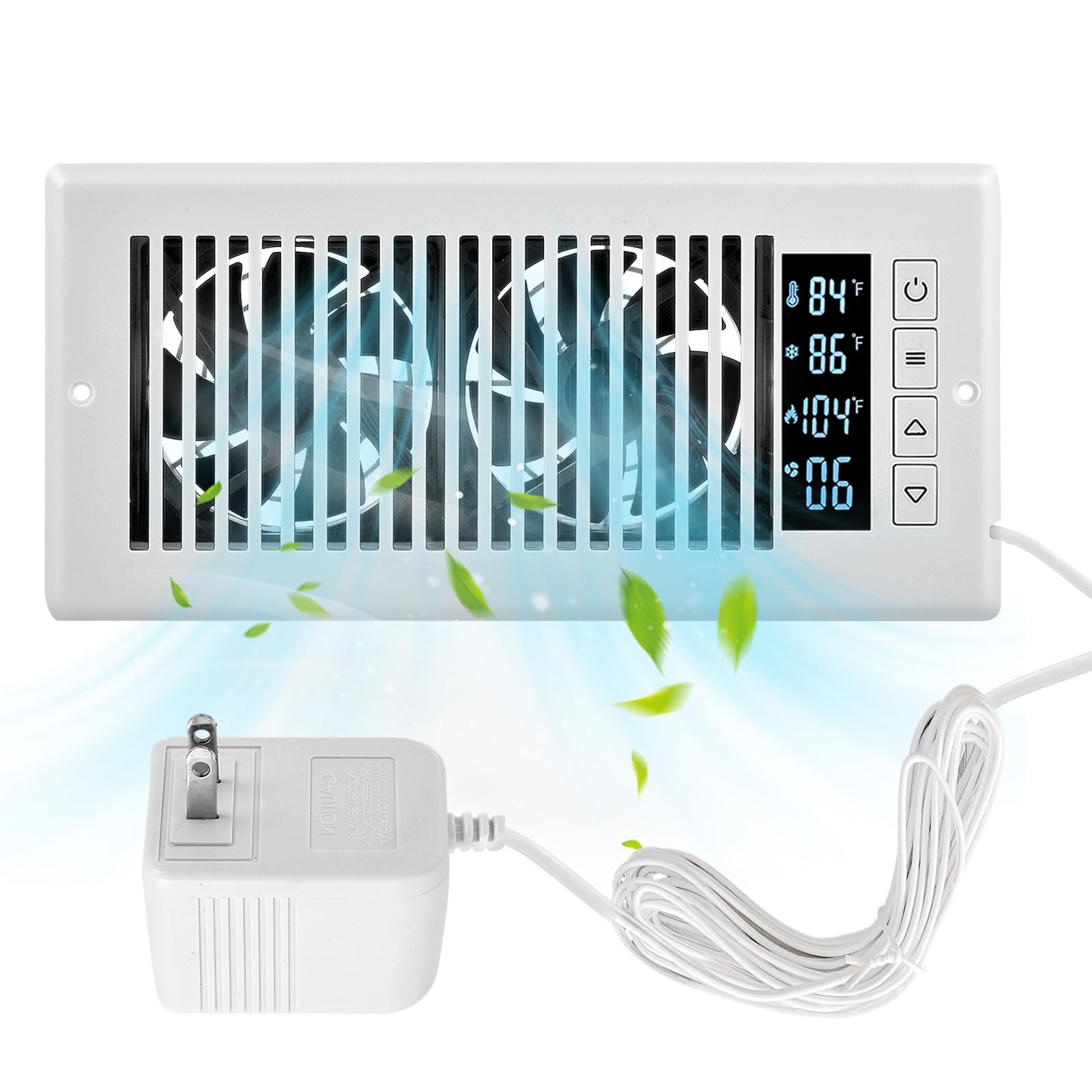 Dcfairfan Quiet Register Booster Fan - 4” x 10” Smart Register Vent Fan ...