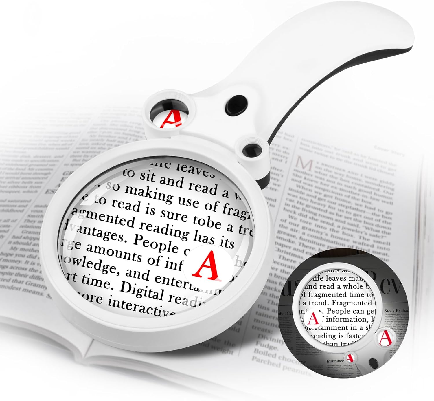 Amazon.com: Magnifying Glass for Reading, 60X 30X 15X 6X Lighted ...