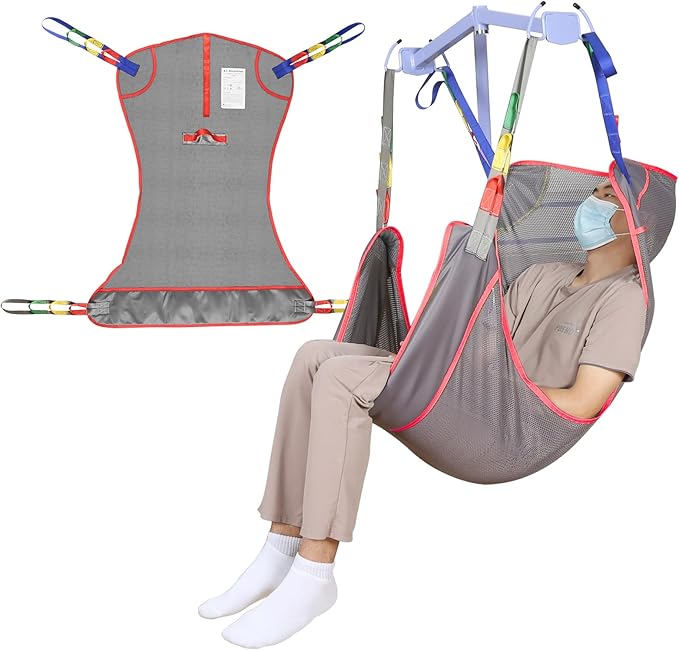 Amazon.com: 500lbs Mesh Full Body Sling for Lift - Patient Transfer Sling with Wide Pads for ...