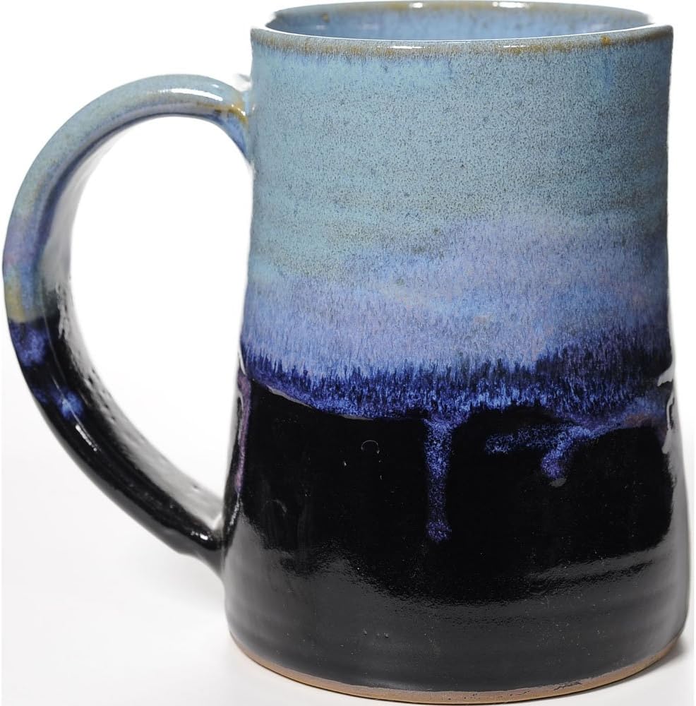 Amazon.com: ALWAYS AZUL POTTERY 24 Oz Tankard in Mountainwaves Glaze ...