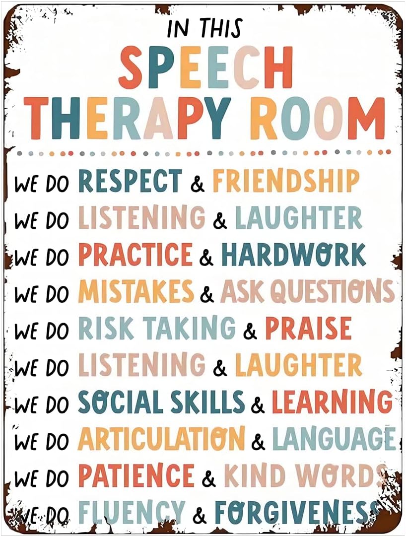 Amazon.com: JINHEQIAO Speech Therapist & SLP Poster, Rainbow Boho ...