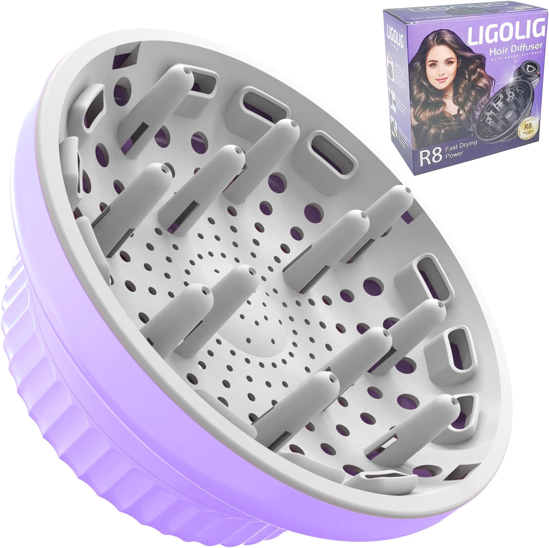 Amazon.com: LIGOLIG Hair Difuser Attachment Universal Diffuser Hair ...