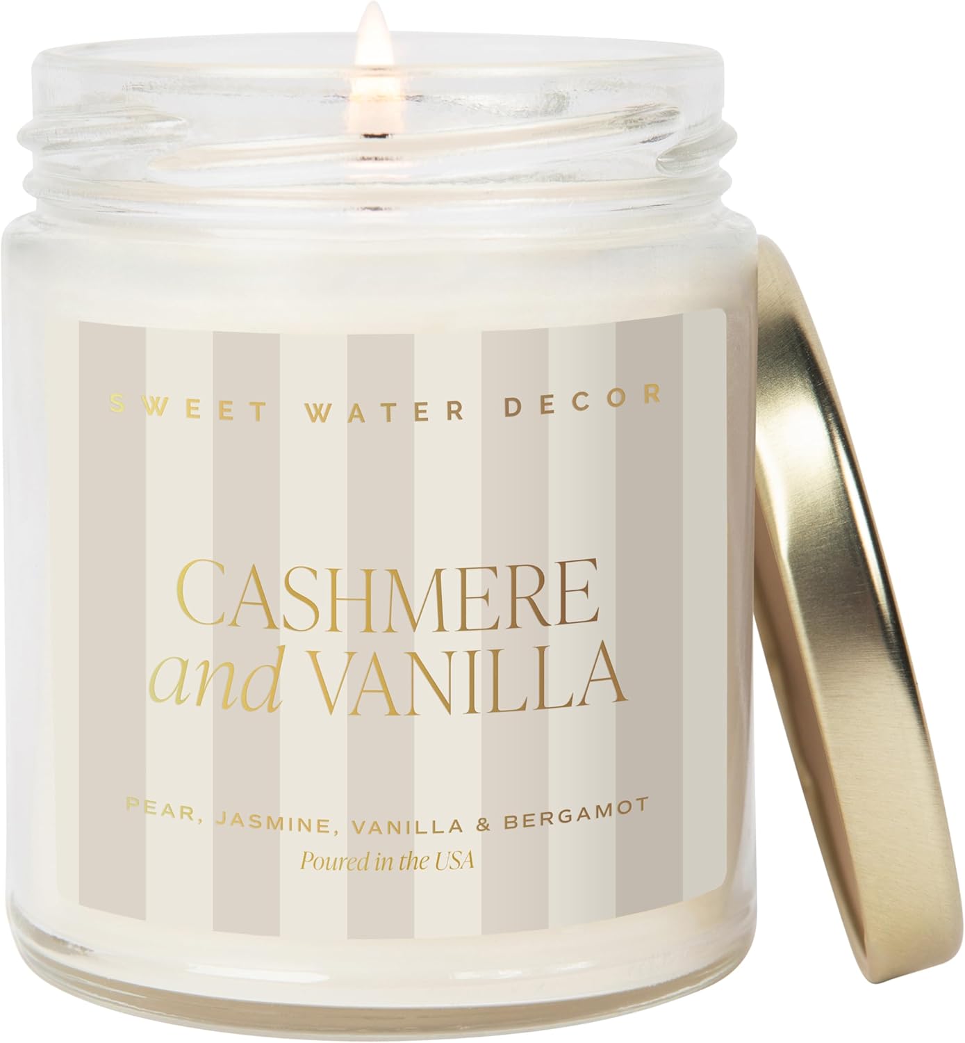 Amazon.com: Sweet Water Decor Cashmere and Vanilla Patterned Candle ...