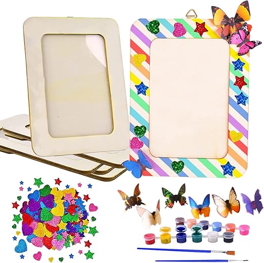 Amazon.com: 10 Pack Picture Frame Painting Craft Kit, 6'' x 8'' DIY ...