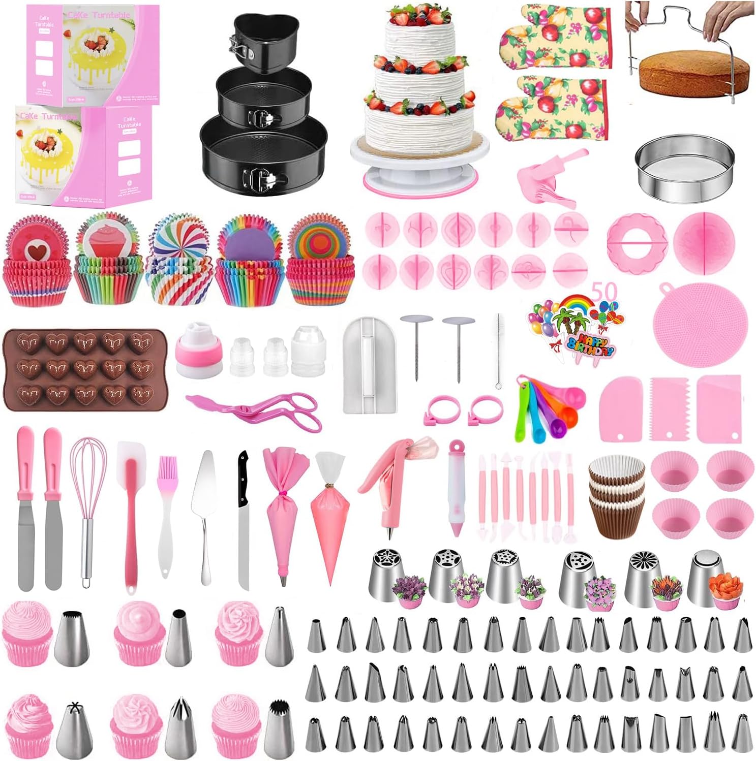 Amazon.com: MCK Complete Cake Baking Set Bakery Tools for Beginner ...