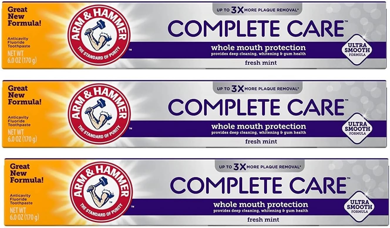 Amazon.com : ARM & HAMMER Complete Care Fluoride Anticavity Toothpaste ...