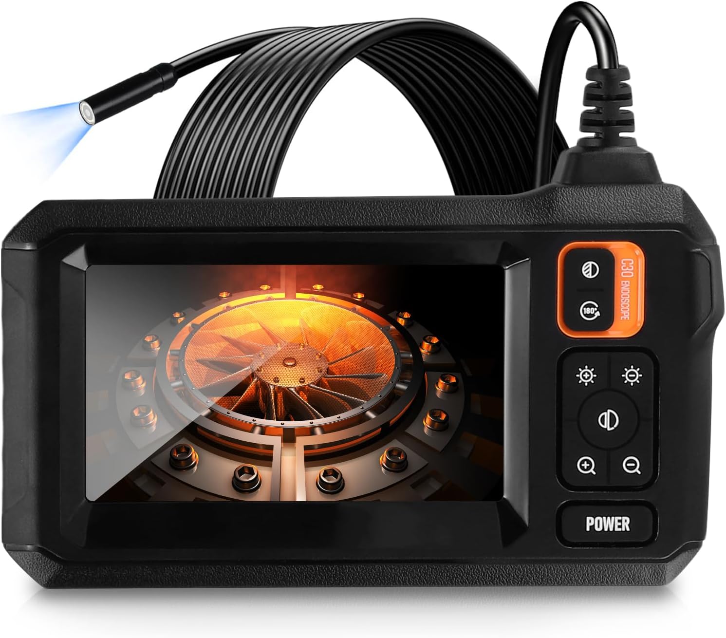 ChefyUper Borescope, Endoscope Camera with 8 LED Lights, 1080P HD ...