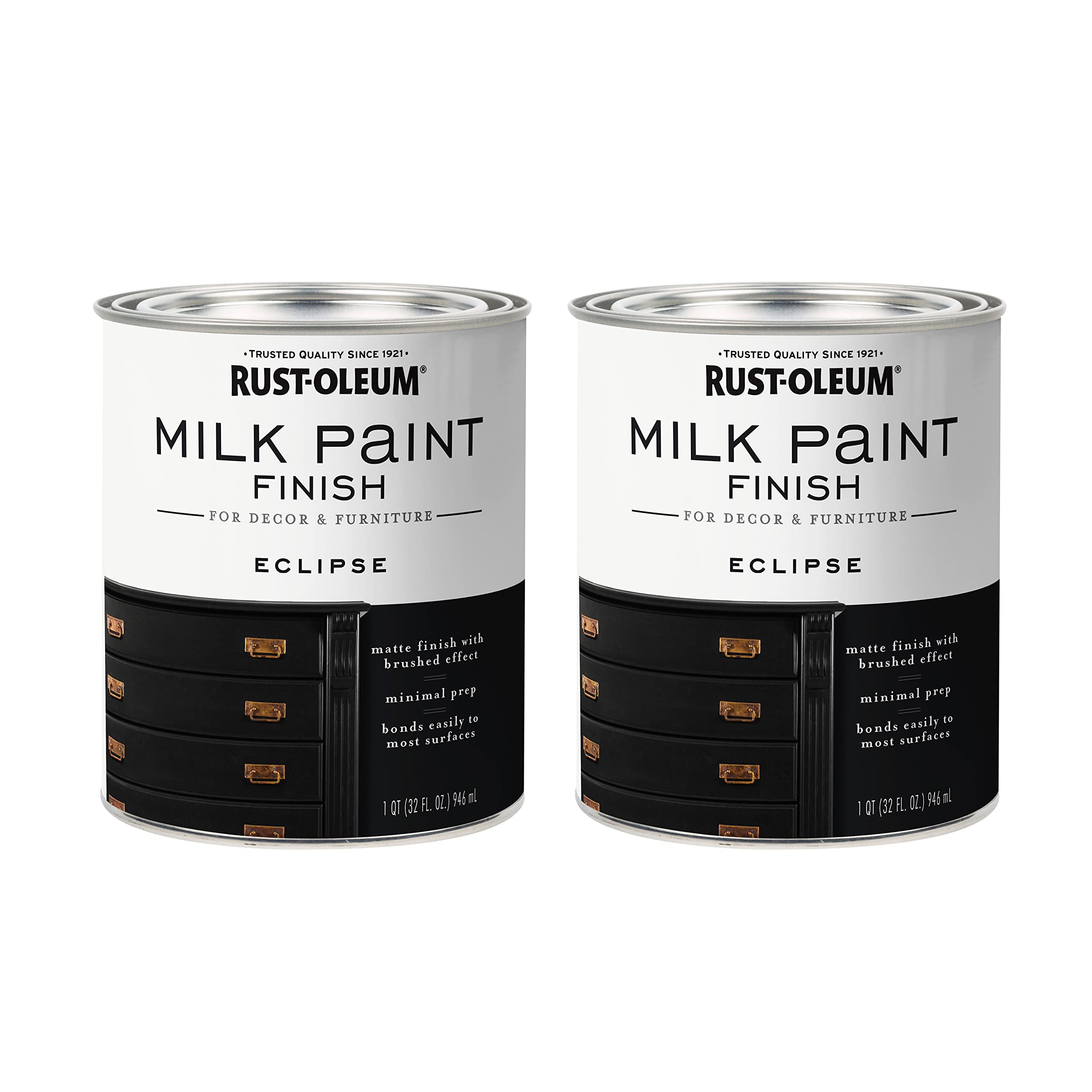 Rust Oleum 331052 Milk Paint Finish Quart Eclipse 32 Fl Oz Pack Of