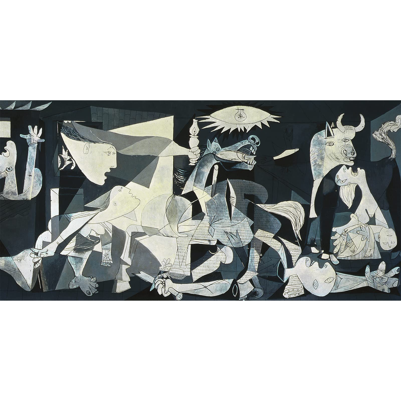 Amazon.com: ZZPT Pablo Picasso Wall Art - Guernica Canvas Print Poster ...