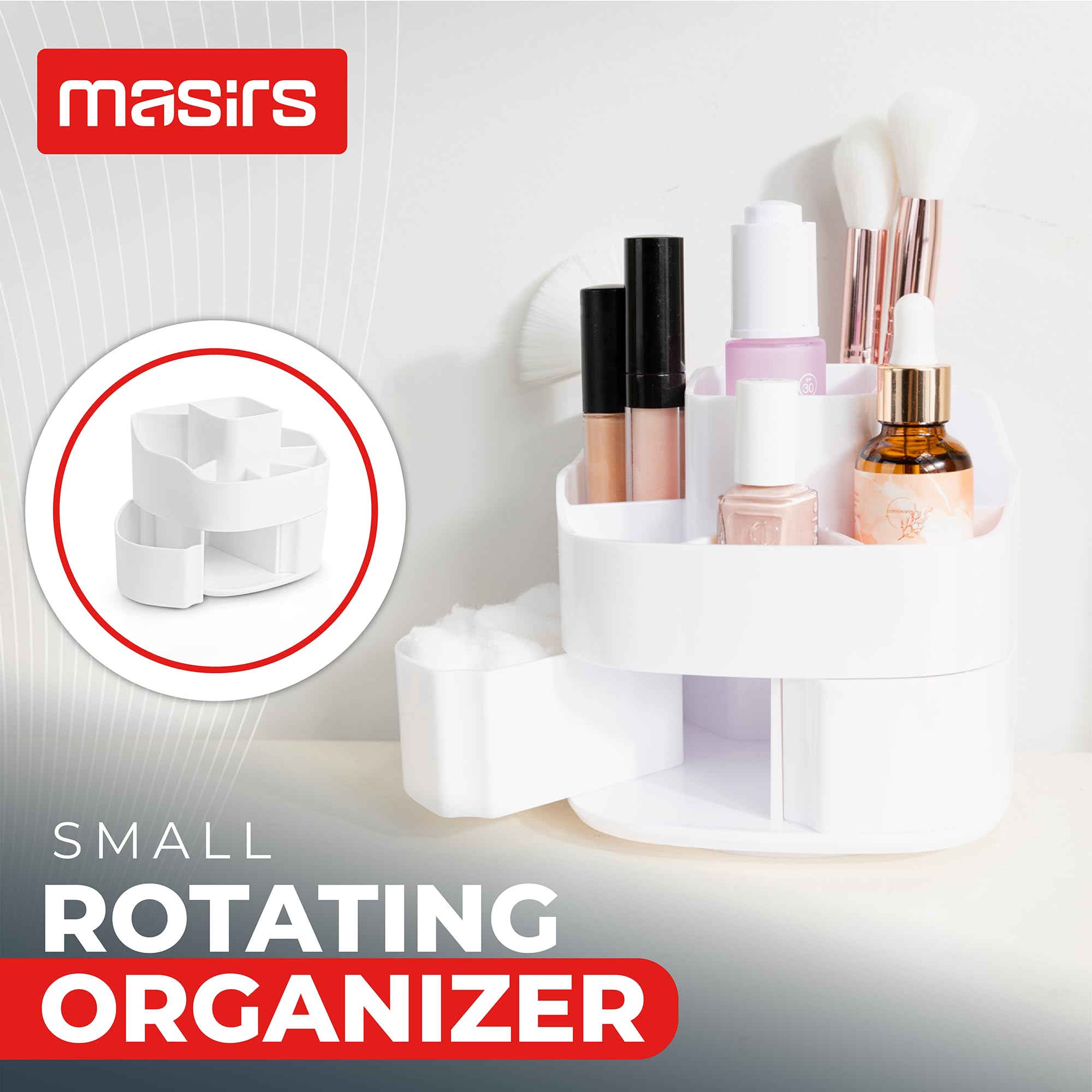 Snapklik.com : Masirs Small Rotating Makeup Organizer - Mini Yet ...