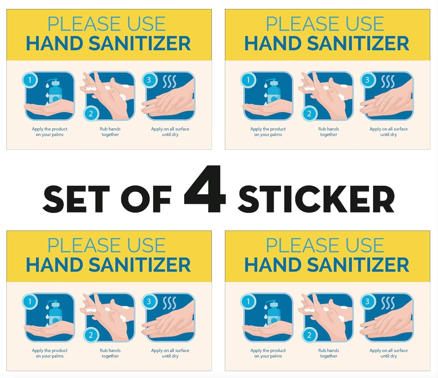 Safety Stickers Hand sanitiser Sticker coronavirus covid 19 Sticker ...