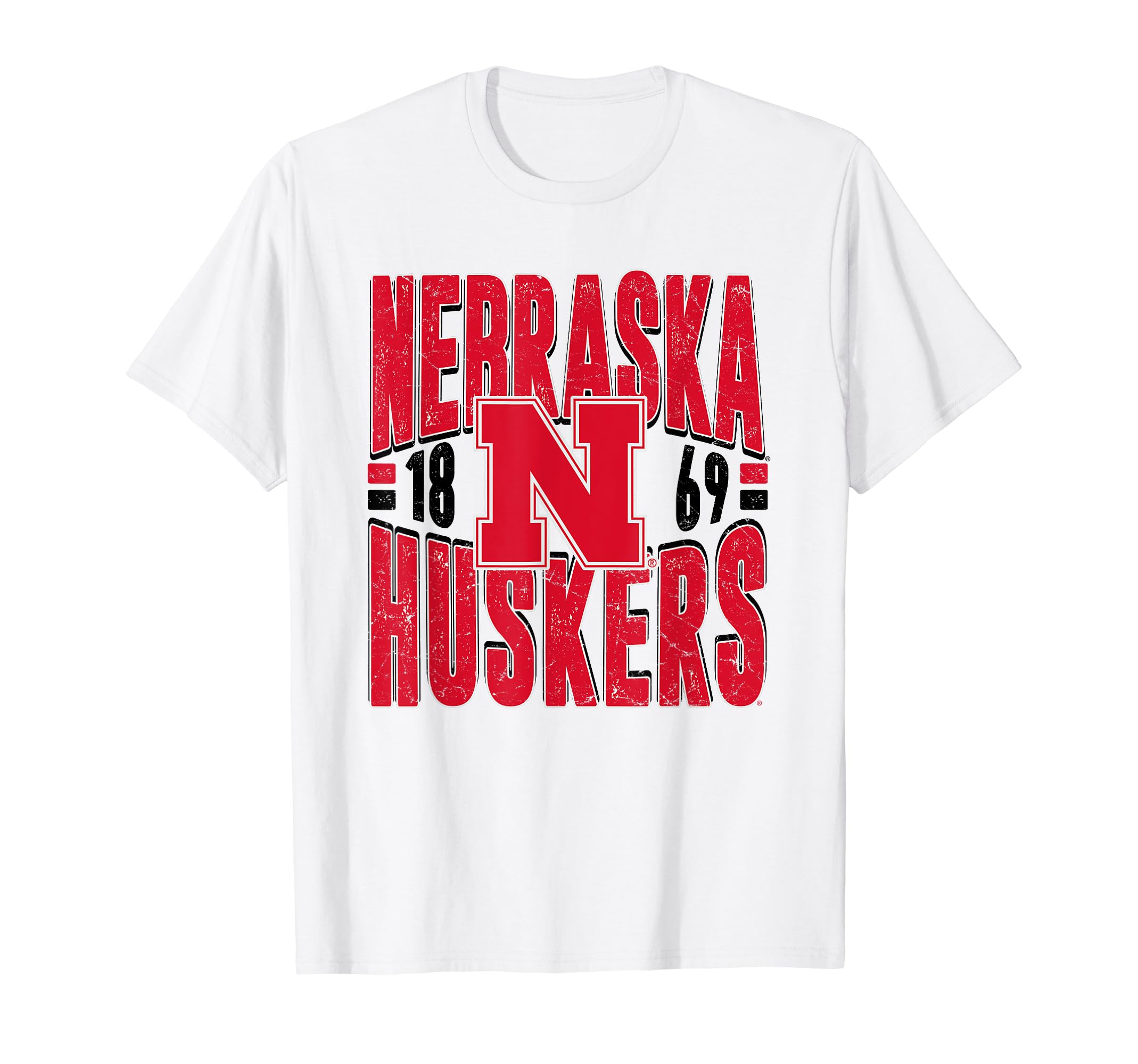Amazon.com : Nebraska Cornhuskers Vintage 90's Retro White T-Shirt ...