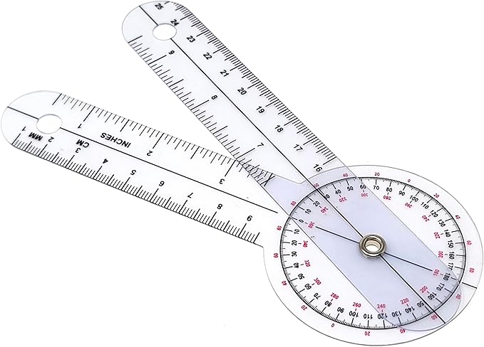 Amazon.com: Goniometer Transparent Orthopedic Angle Ruler Plastic ...