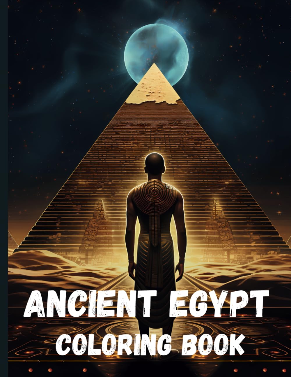 Ancient Egypt Coloring Book For Adults , Egyptian Pyramids, Mummies and ...