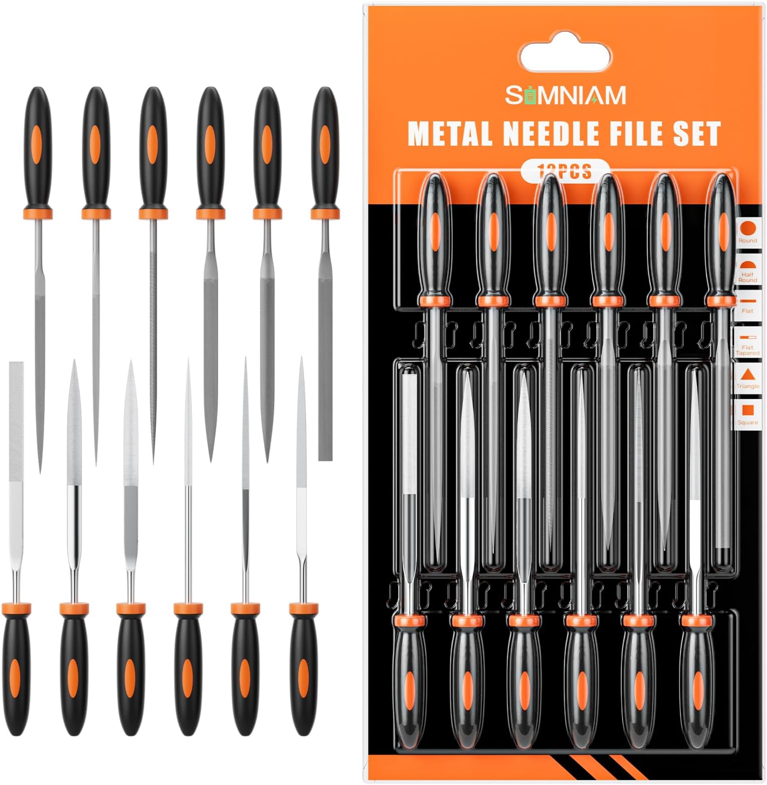Simniam 12Pcs Metal File Set, Premium Grade T12 Drop Forged Alloy Steel ...