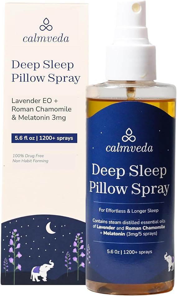 Lavender Pillow Spray for Sleeping - with 3mg Melatonin & Roman ...