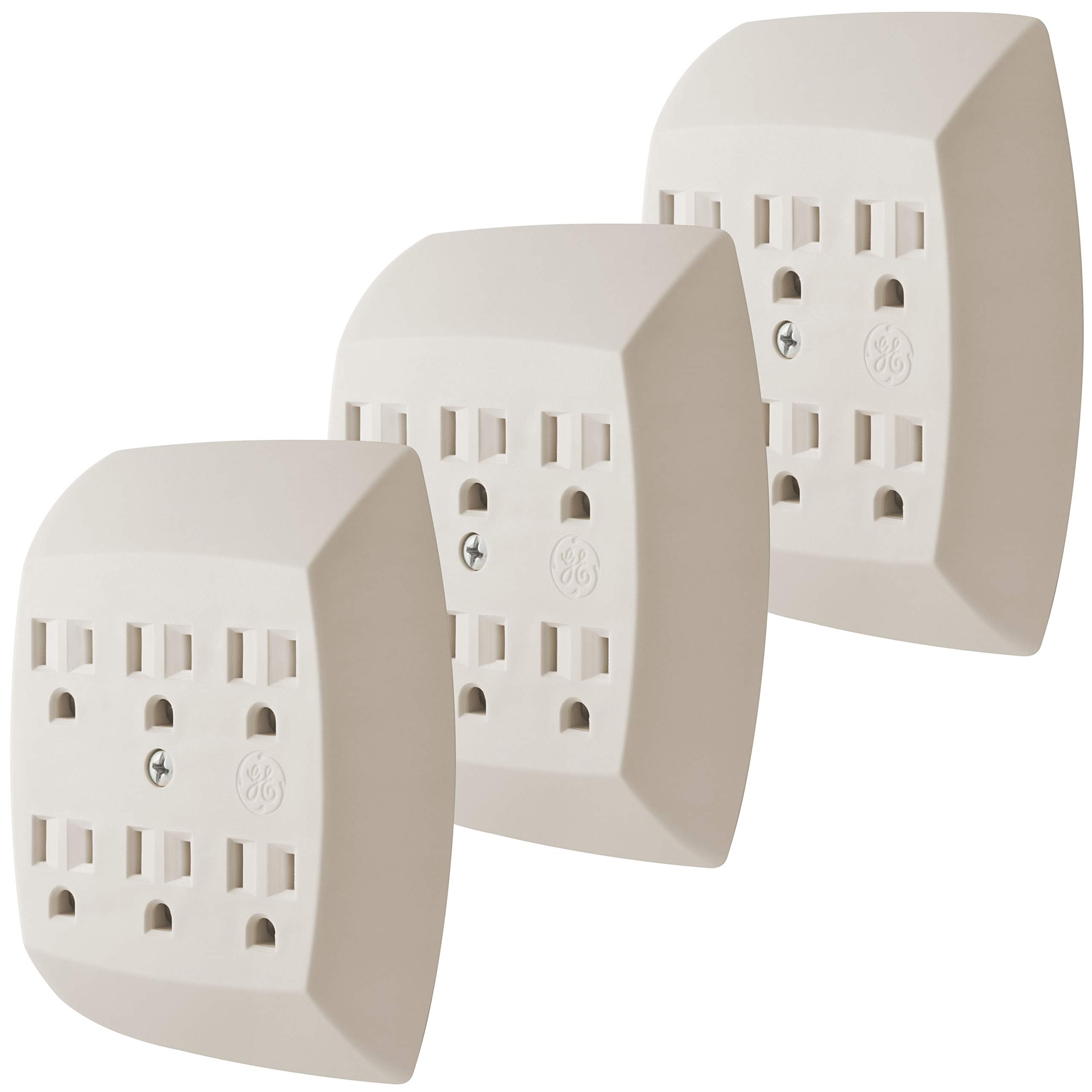 Snapklik.com : 6-Outlet Extender Wall Tap, 3 Pack, Grounded Adapter ...