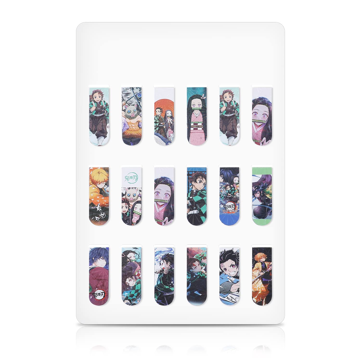 18 Pieces Demon Slayer Bookmarks Anime Bookmark Magnetic Bookmarks Book ...
